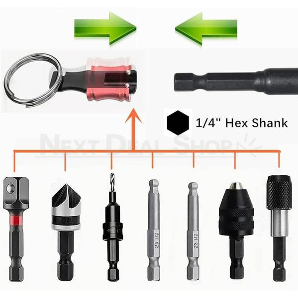 1/4 Inch Hex Drill Bit Holders with Carabiner – nextdealshop.com