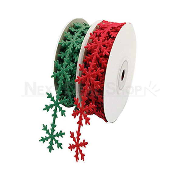 16.4 ft Felt Snowflake Trim Ribbon – nextdealshop.com
