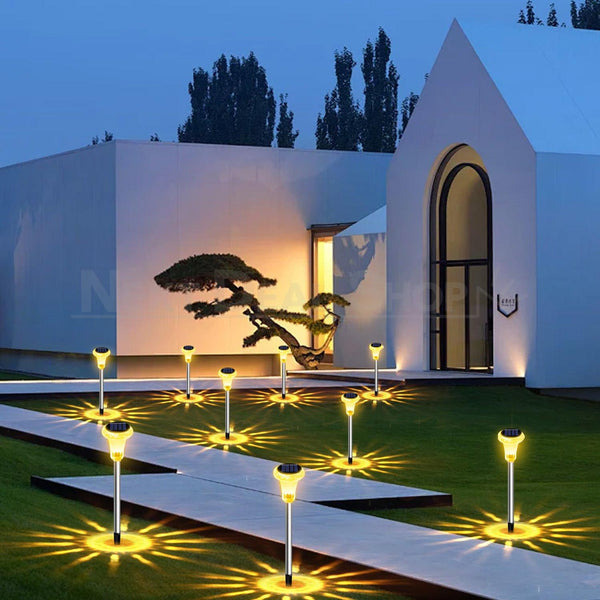 2 Pcs - Dazzling Solar Powered LED Lawn Stake Light – nextdealshop.com