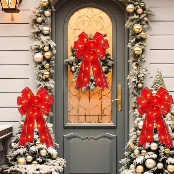 2 Pcs - LED Light Up Christmas Ribbon Bow Decor – nextdealshop.com