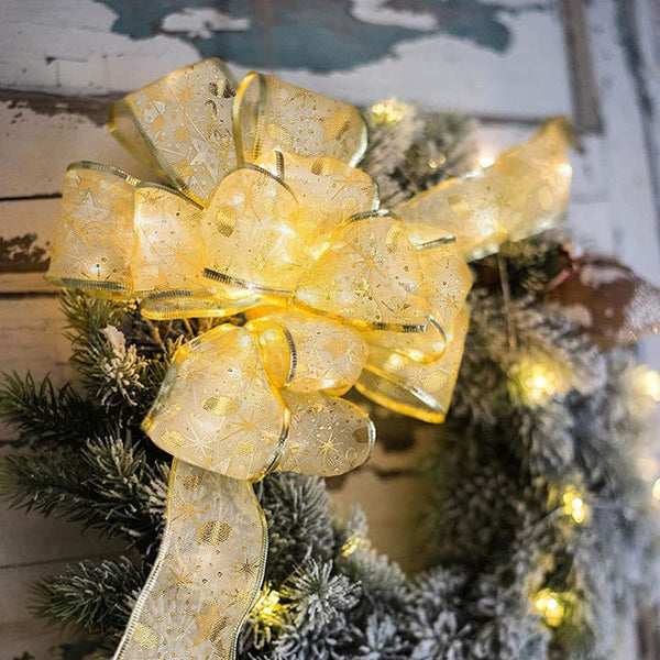 32ft Warm White LED Christmas Gold Ribbon Light – nextdealshop.com