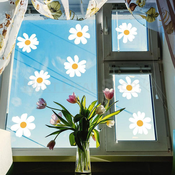 8 Pcs- Daisy Flower Window Sticker – nextdealshop.com