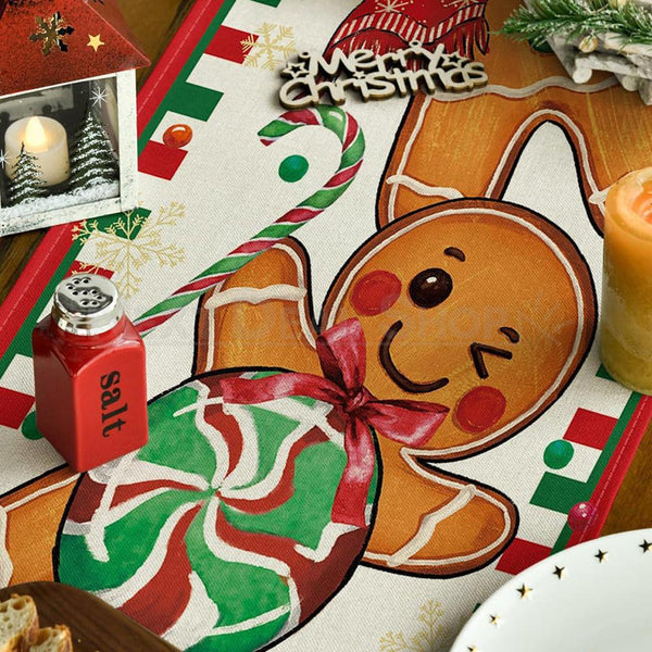 Adorable Christmas Gingerbread Table Runner – nextdealshop.com