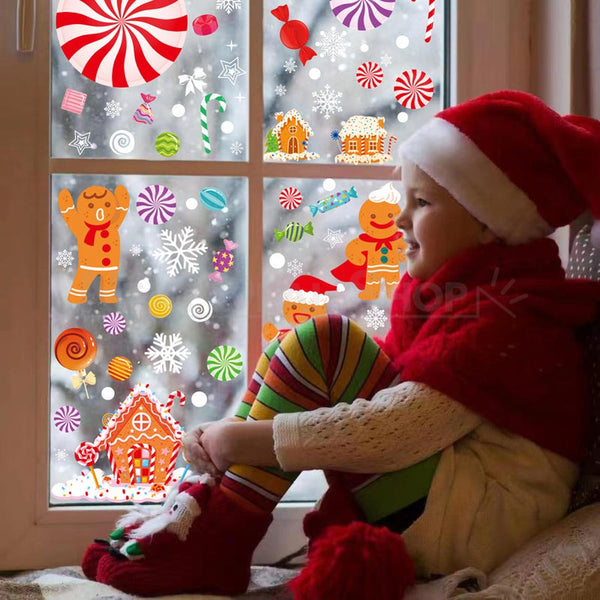 Christmas Gingerbread & Candy Window Cling – nextdealshop.com