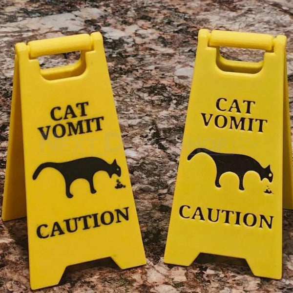 Funny Cat Vomit Sign – nextdealshop.com