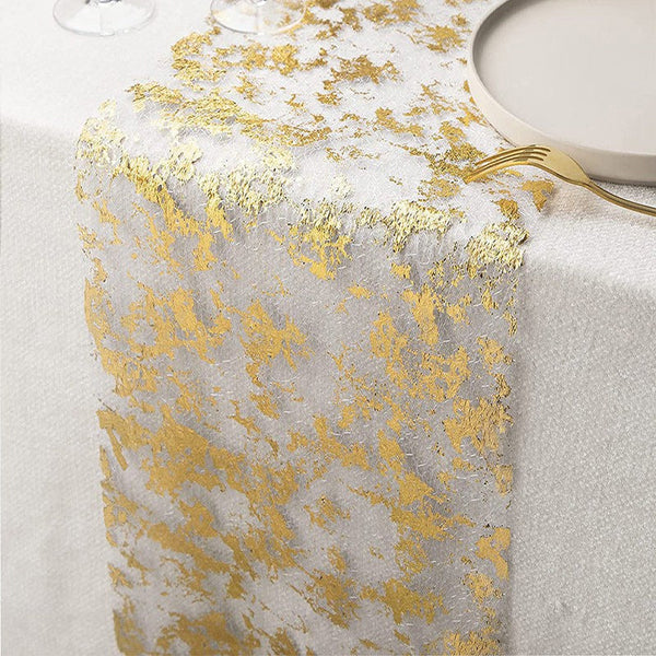 Glitter Metallic Foil Mesh Table Runner – nextdealshop.com
