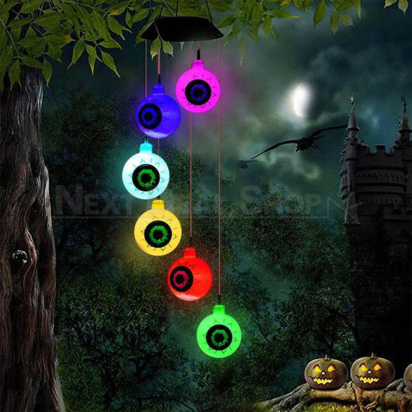 Halloween Solar Powered Eyeball Wind Chime Light – nextdealshop.com