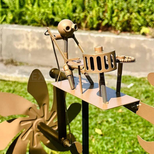 Handmade Metal Drummer Windmill – nextdealshop.com