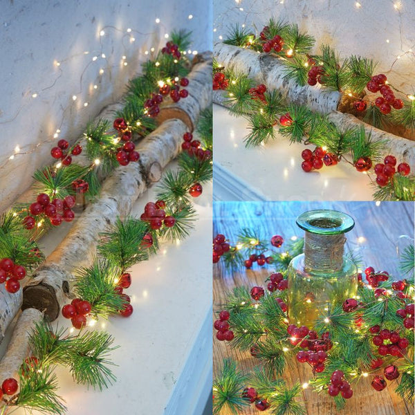 LED Red Berry Garland Lights – nextdealshop.com