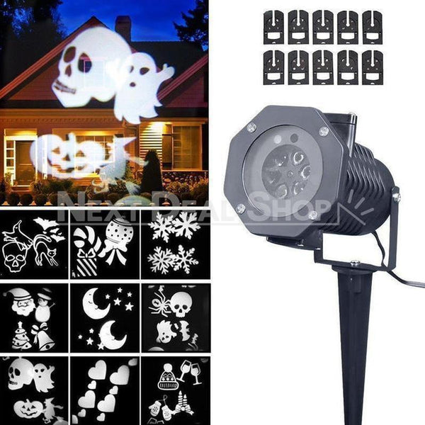 Motion Projector w/ 10 Pcs Pattern Lens - Great for Halloween, Christm ...
