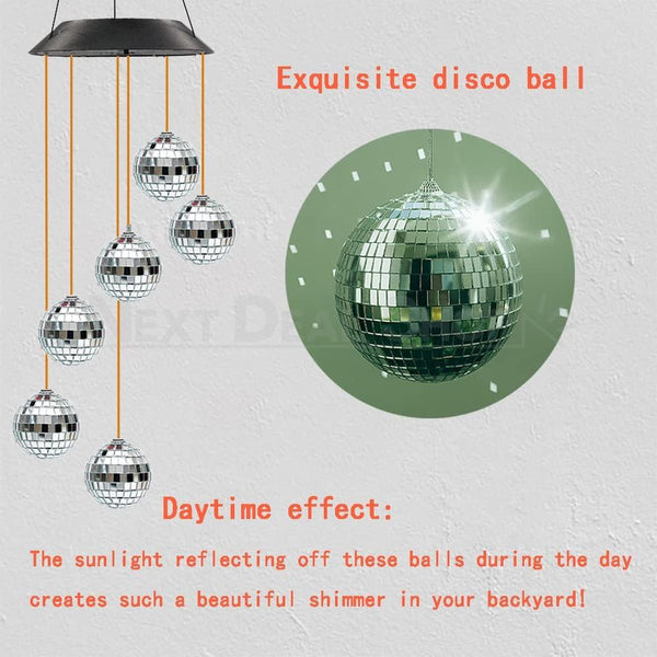Solar Powered Disco Ball Wind Chime Light – nextdealshop.com