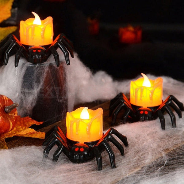 Spooky Halloween Spider Candle Light – nextdealshop.com