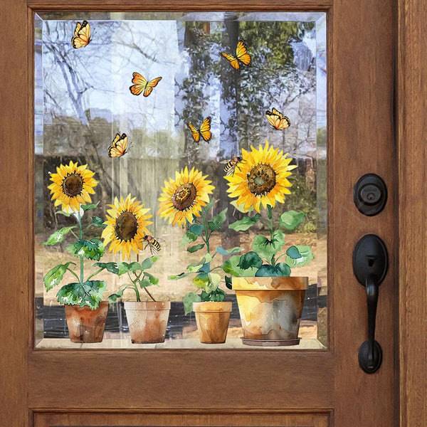 Sunflower & Butterfly Window Clings – nextdealshop.com