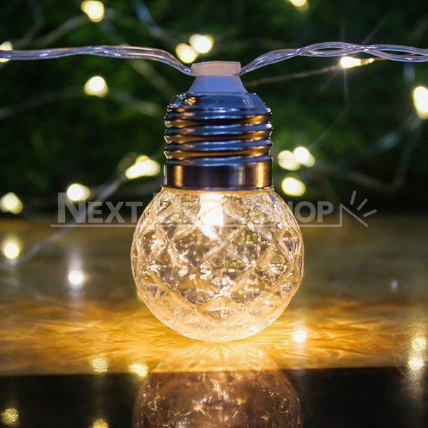 10 LEDs Solar Powered Crystal Globe String Light – nextdealshop.com