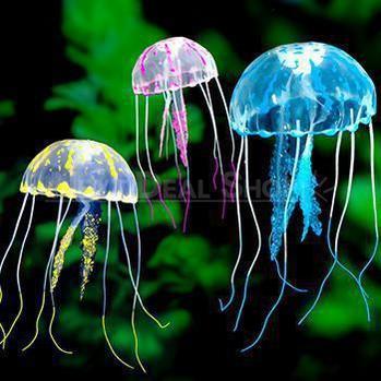5 Pcs Assorted Artificial Jellyfish - Perfect For Aquarium Fish Tank ...
