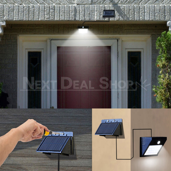 ALL-NEW Solar Powered Motion Sensor Light (W/ Detachable Solar Panel ...
