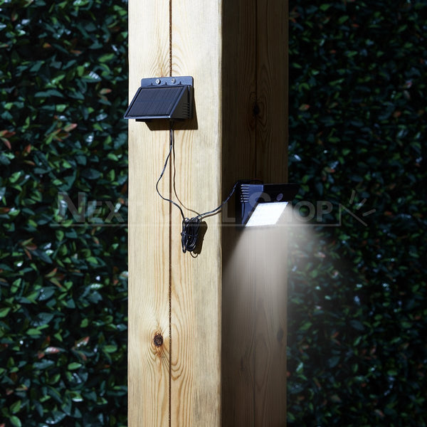 ALL-NEW Solar Powered Motion Sensor Light (W/ Detachable Solar Panel ...