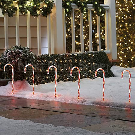 Christmas Candy Cane String Lights (Set of 5 Candy Canes ...