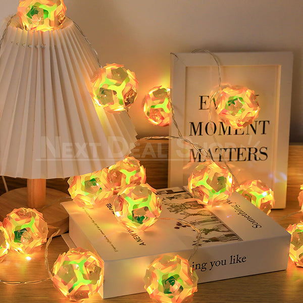 Handmade 3D Rose Ball Decorative String Light – nextdealshop.com