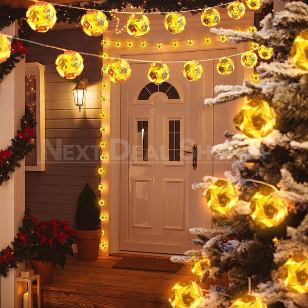 Handmade 3D Rose Ball Decorative String Light – nextdealshop.com