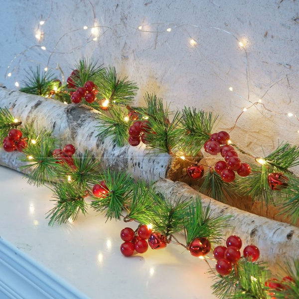 LED Red Berry Garland Lights – nextdealshop.com