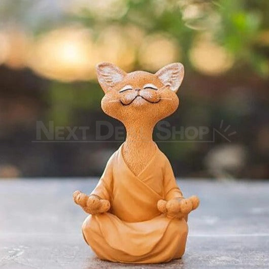 Meditating Zen Garden Cat Figurine – nextdealshop.com