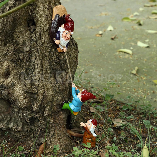 Resin Climbing Tree Gnomes Decor – nextdealshop.com