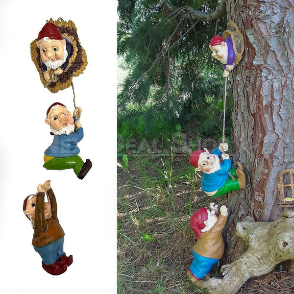 Resin Climbing Tree Gnomes Decor – nextdealshop.com