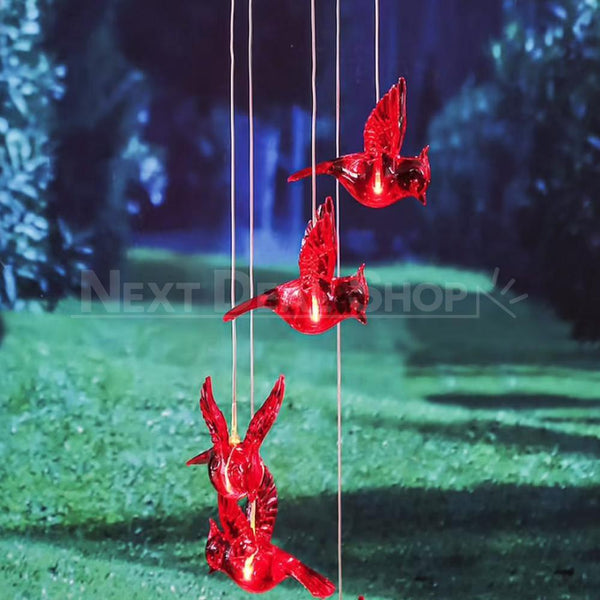 Solar Powered Cardinal Red Bird Hanging Light – nextdealshop.com