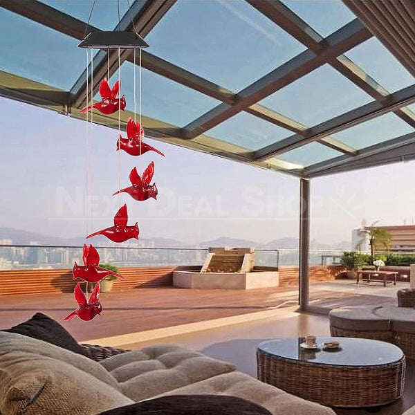 Solar Powered Cardinal Red Bird Hanging Light – nextdealshop.com