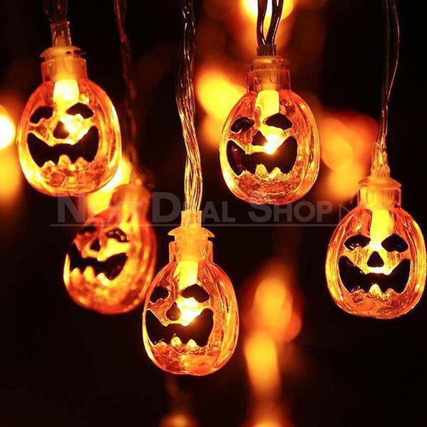 Solar Powered Halloween Jack-O-Lantern String Lights – nextdealshop.com