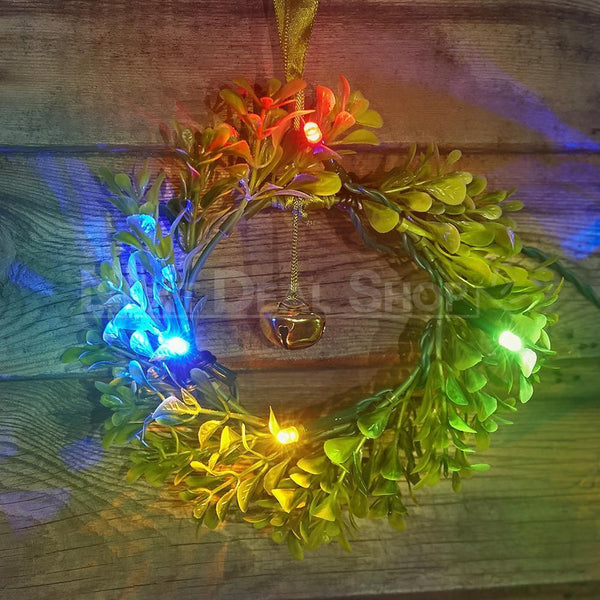 Solar-Powered Mini Wreath LED String Lights – nextdealshop.com