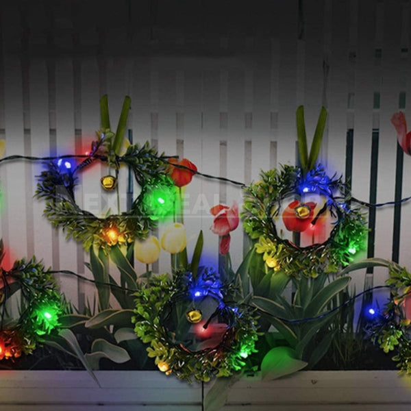Solar-Powered Mini Wreath LED String Lights – nextdealshop.com