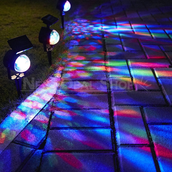 Solar-Powered Multi-Color LED Rotation Projector Light – nextdealshop.com