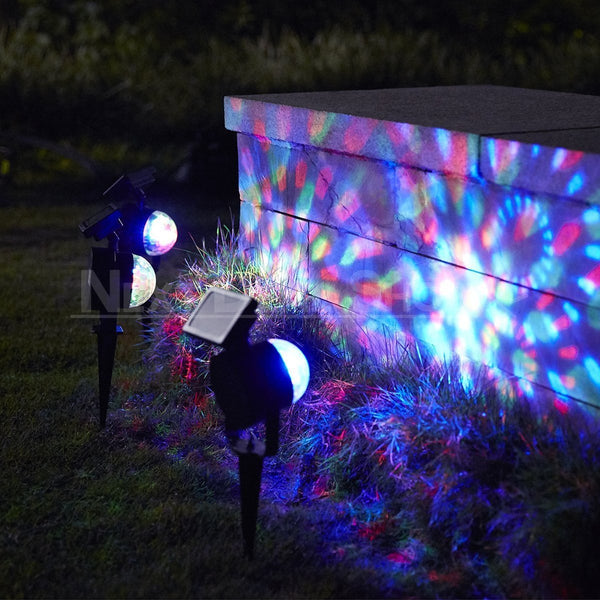 Solar-Powered Multi-Color LED Rotation Projector Light – nextdealshop.com